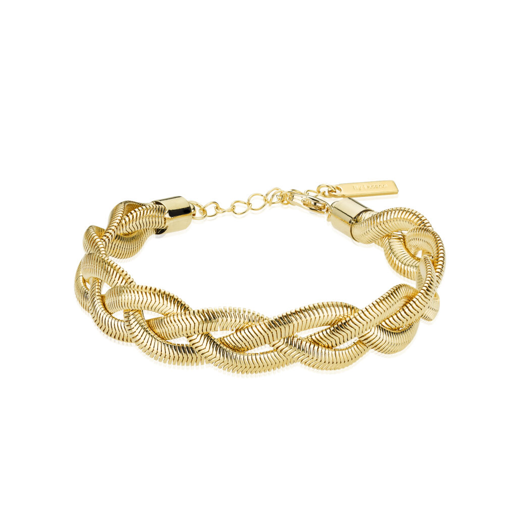 Amalie Flettet Armbånd Guldbelagt » Dansk Design Fra Laesoe Studio